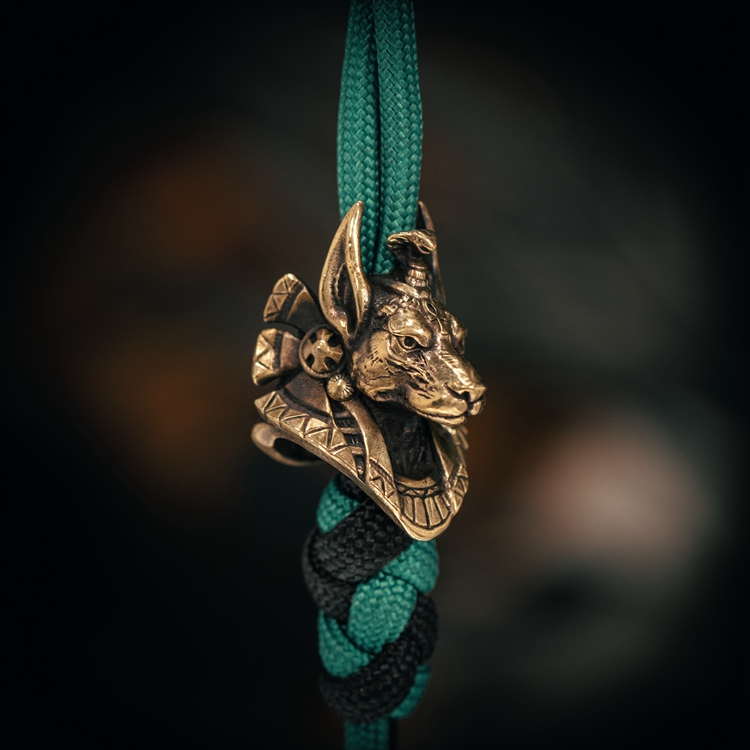 Ancient Egyptian Death Anubis God: Paracord beads for jewelry making ...