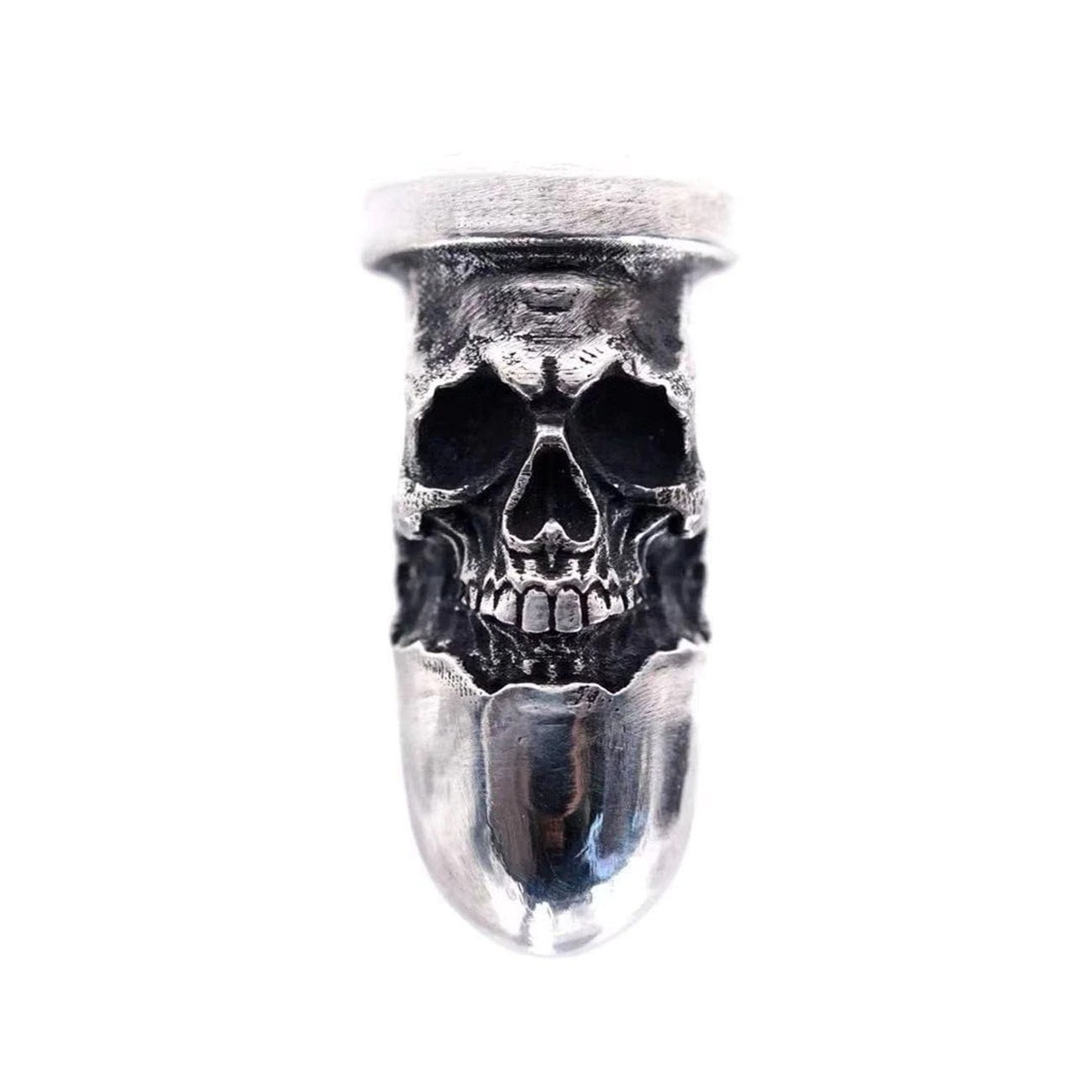 Horizontal Hole Bullet Skull Bead: EDC Beads. - Beadshub