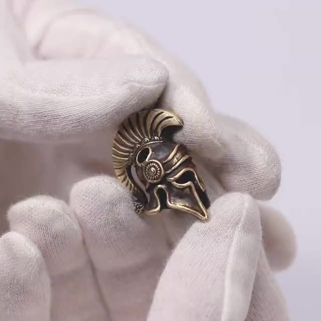 Spartan Helmet Bead: Silver Paracord Beads for Warrior-inspired Style ...