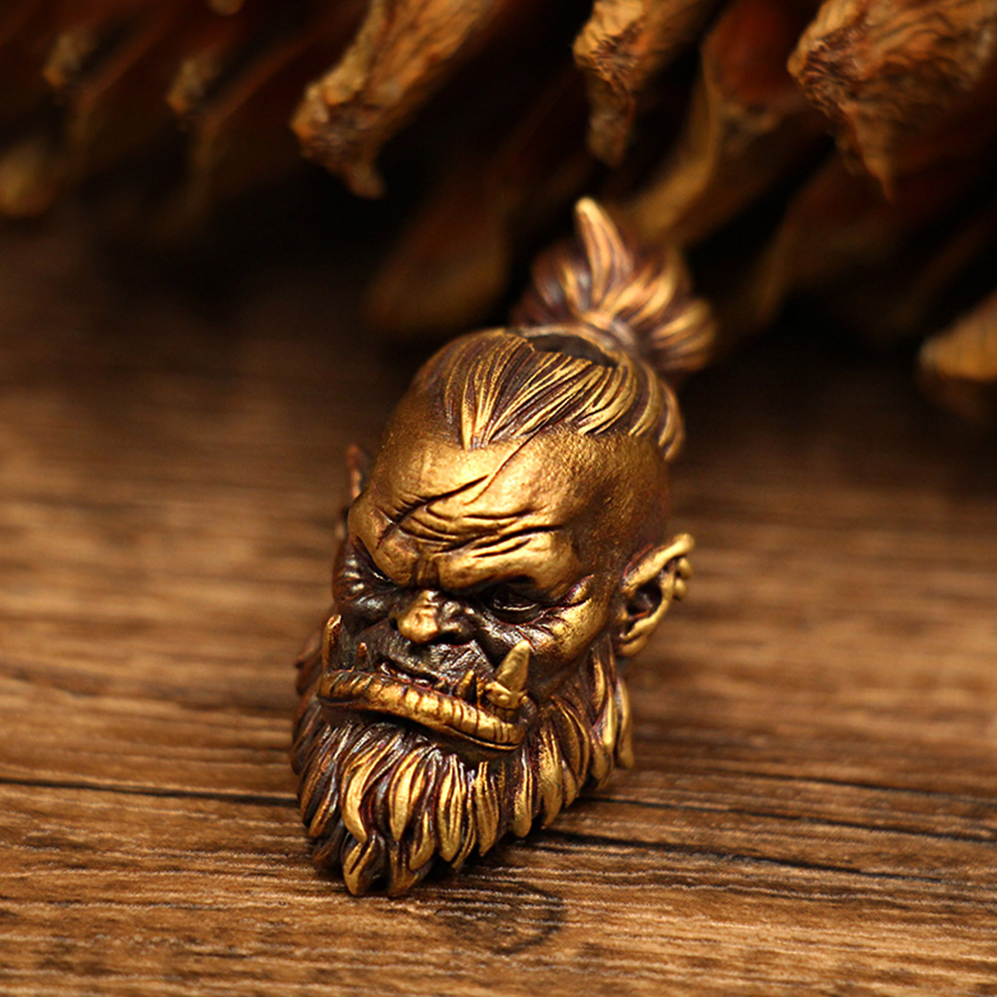War Orc Chief Bead: Powerful EDC Lanyard Bead - Beadshub