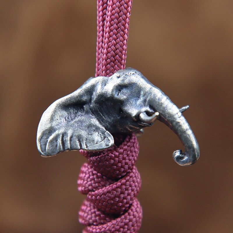 African Wild Elephant Bead: Lanyard Beads for Knives and EDC - Beadshub