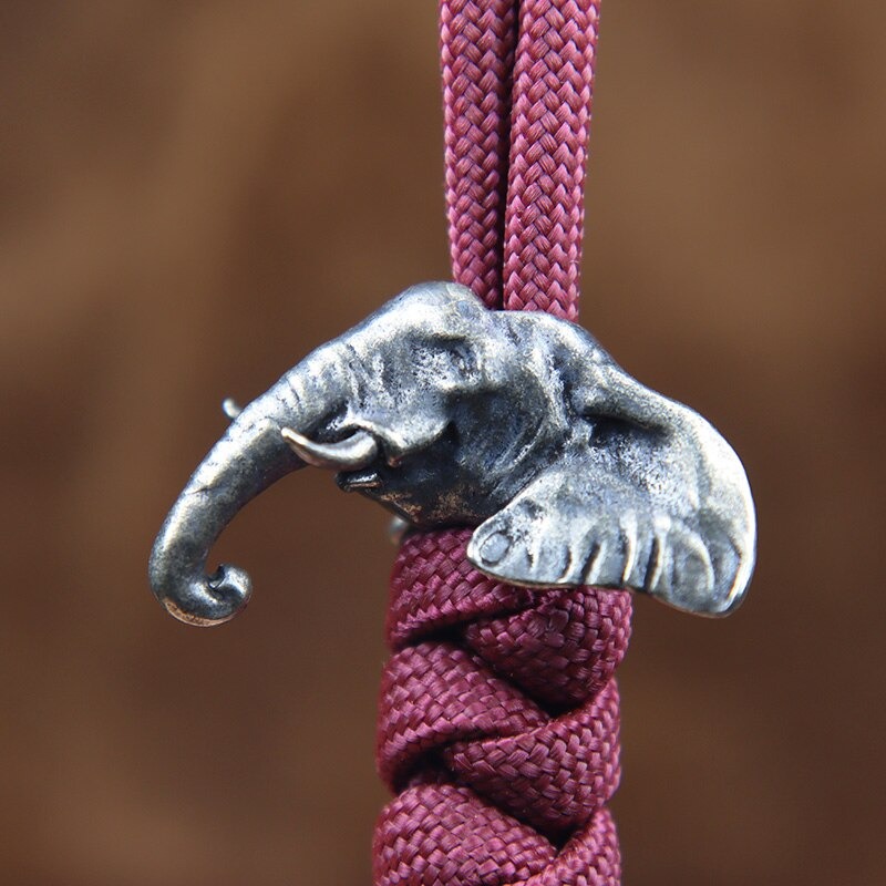 African Wild Elephant Bead: Lanyard Beads for Knives and EDC - Beadshub