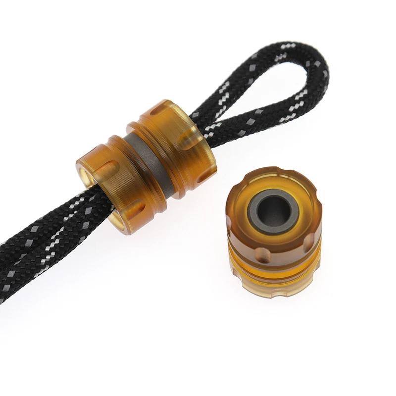 3-in-1 PEI Amber With Pure Titanium Inlay Beads Knife Lanyards ...