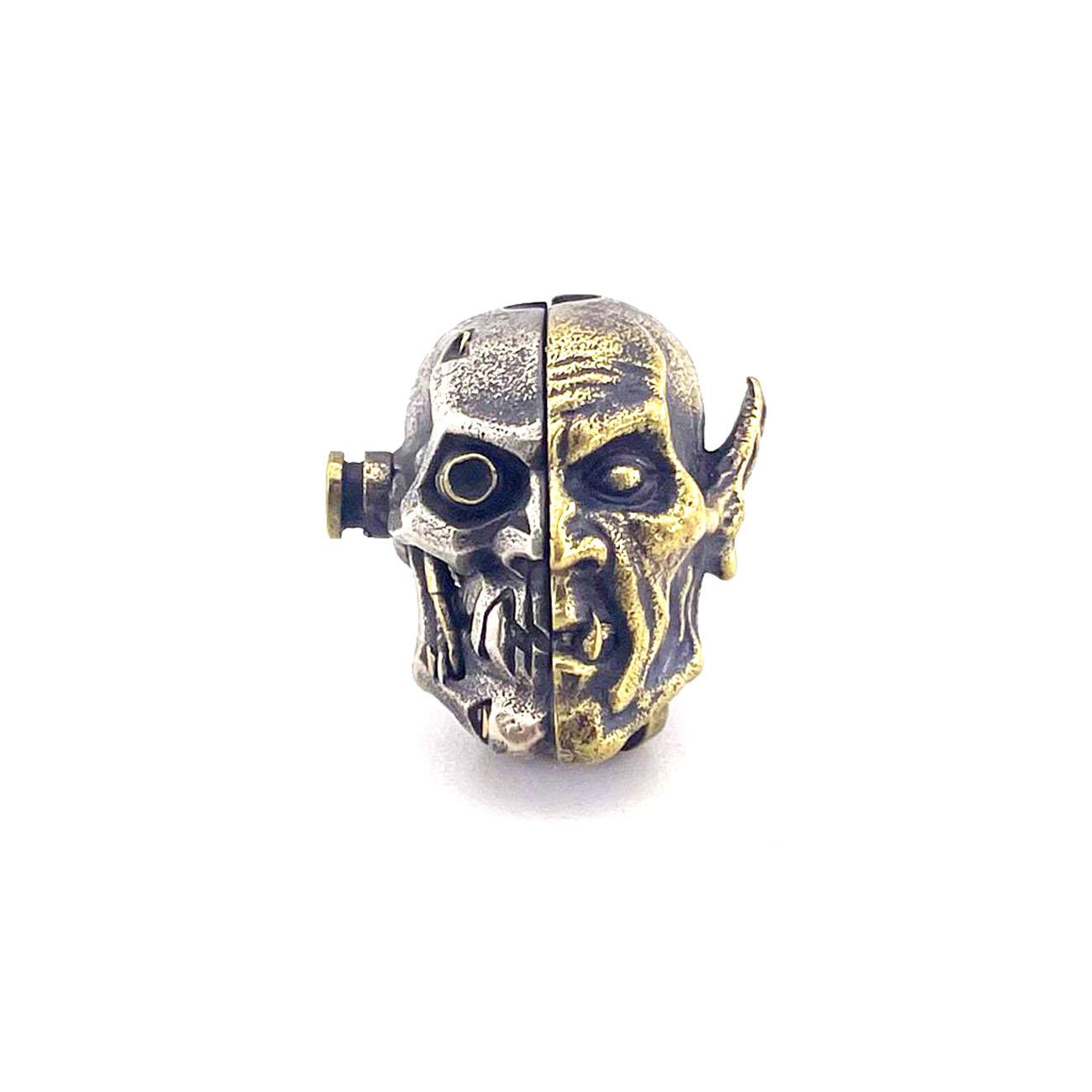 Mechanical Man Knife Lanyards Skull Bead Brass Paracord EDC Rope ...