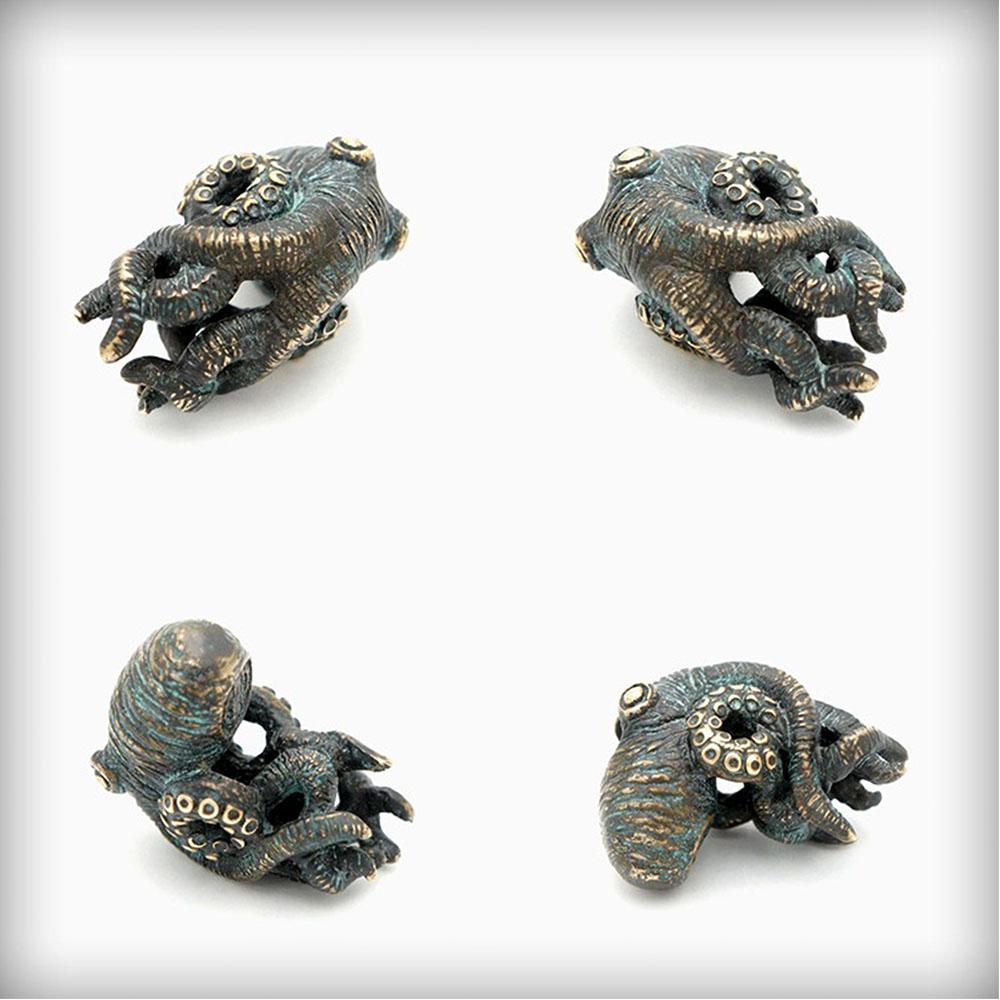 Octopus Cthulhu Beads Bronze Paracord Bracelet Knife Lanyards Pendants ...