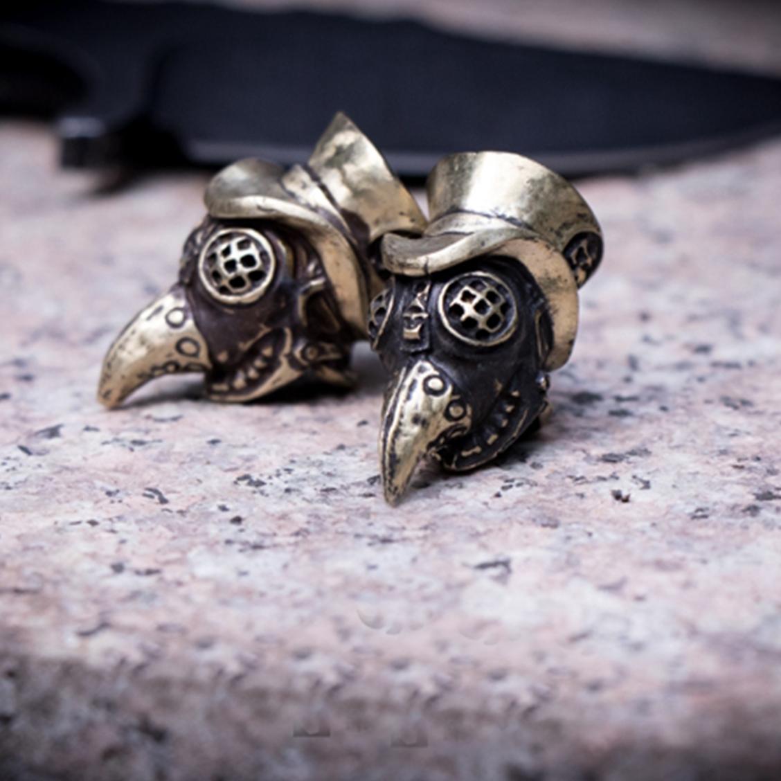 Plague Bird Head Doctor Bead Knife Lanyards Paracord EDC DIY Craft for ...
