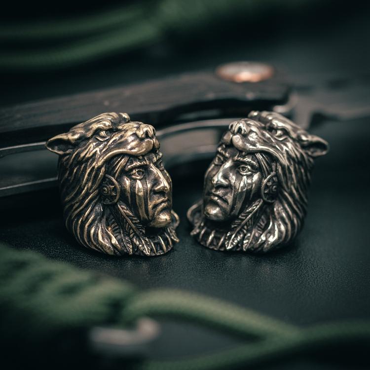 Wolf Tribe Chief Bead Knife Lanyards Paracord EDC DIY Craft for ...